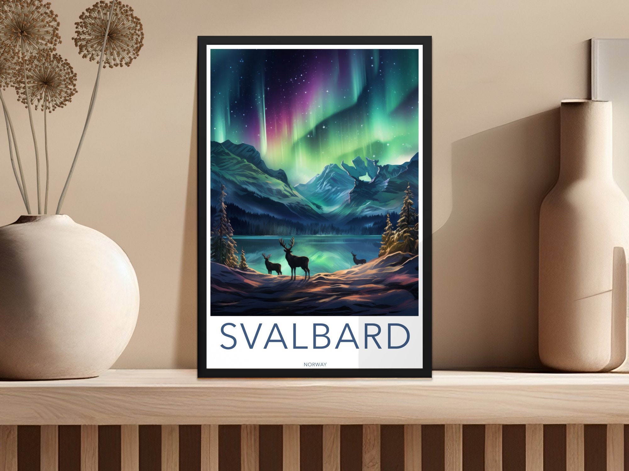 Svalbard_norway Wall Art, Printable Wall Art, Northern Lights, Norway ...
