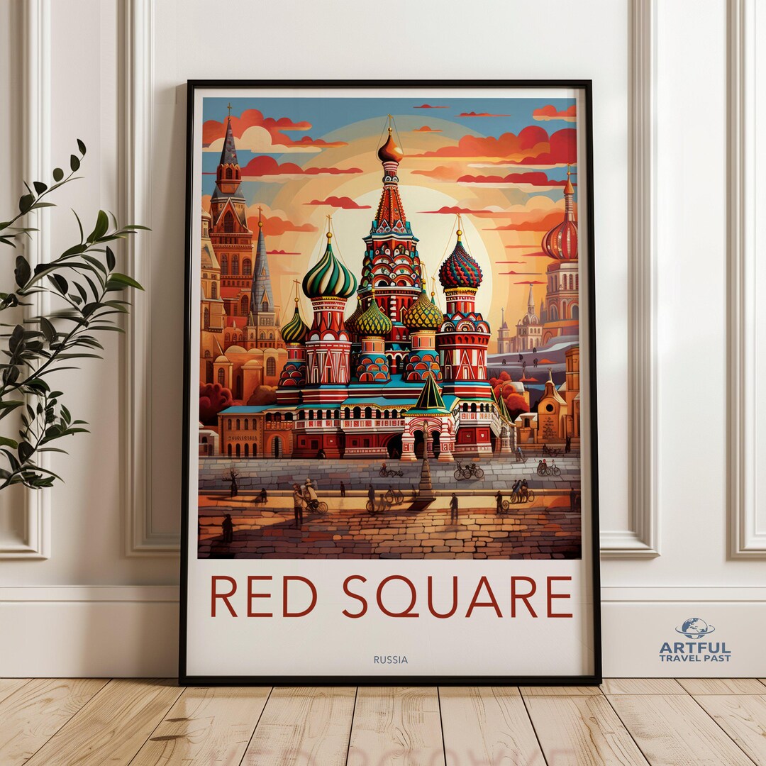Red Square Russia Wall Art, Historical Landmark Poster, Moscow ...
