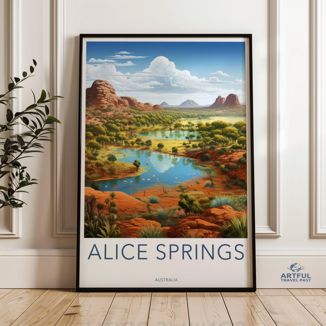 Alice Springs Wall Art, Australian Landscape Poster, Scenic Nature ...