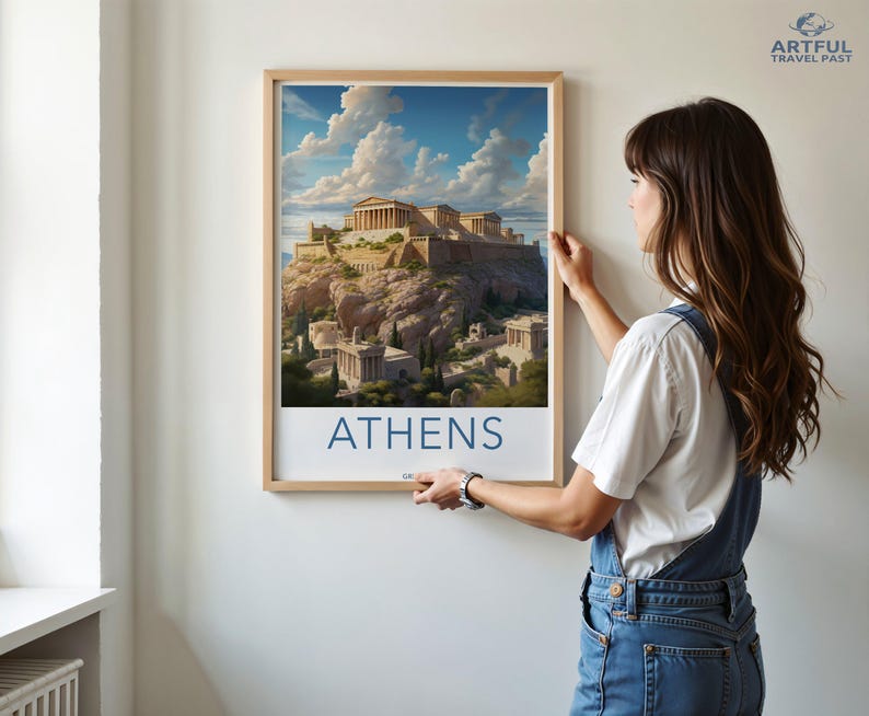 Athens Greece Wall Art, Acropolis of Athens Poster, Historic Landmark ...