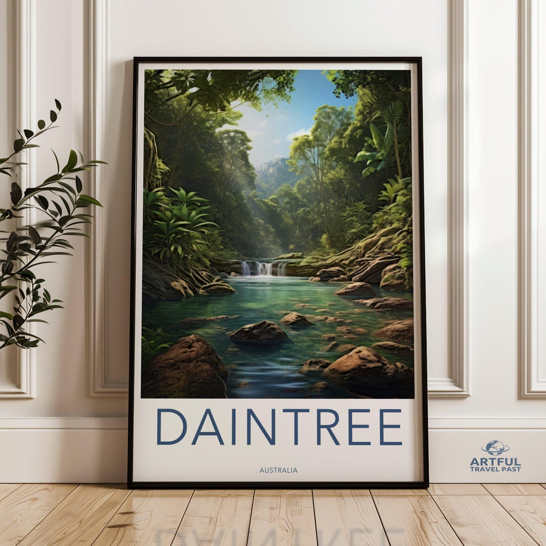 Daintree Rainforest Wall Art Print, Australia Nature Poster, Landscape ...