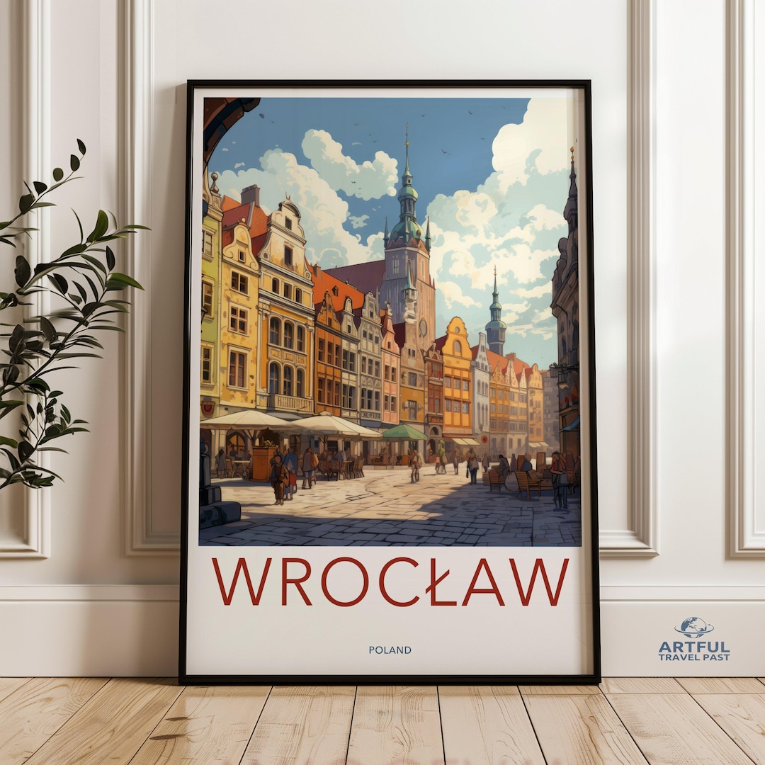 Scenic Wroclaw Poland Wall Art Print, Vibrant Cityscape Poster ...