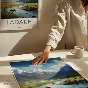 Ladakh Wall Art, Scenic Landscape Poster, Himalayan Mountains Print ...