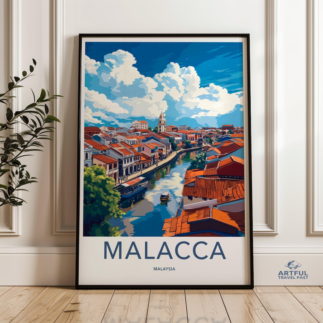 Malacca Malaysia Wall Art, Cityscape Print, Historical Town ...