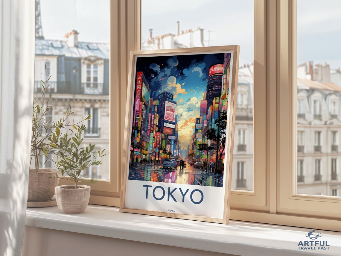 Tokyo Japan Wall Art, Tokyo Cityscape Poster, Vibrant Tokyo Street ...
