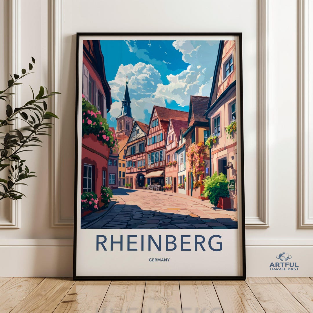 Rheinberg Germany Poster, Travel Wall Art, Historic Town Print ...