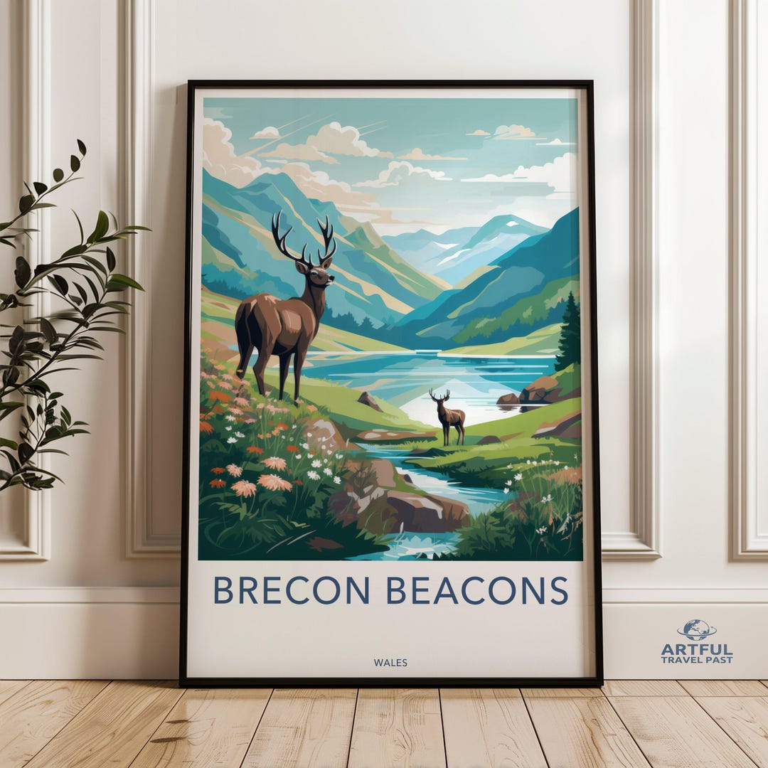 Brecon Beacons National Park, Wales Art Print, Scenic Landscape Wall ...