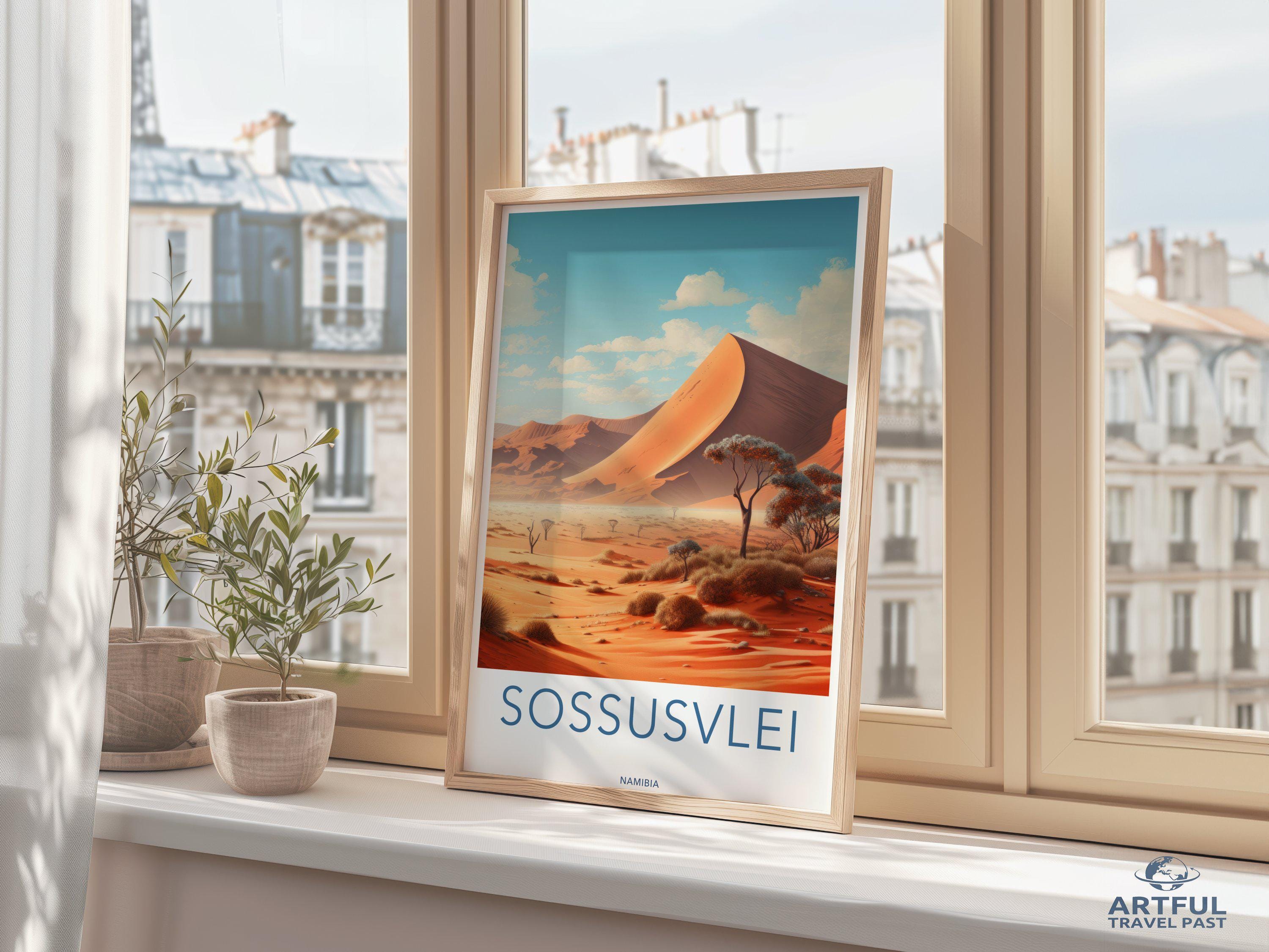 Sossusvlei Wall Art, Namibia Landscape Print, Desert Dunes Art, Scenic ...