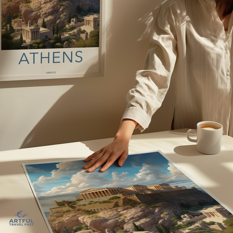 Athens Greece Wall Art, Acropolis of Athens Poster, Historic Landmark ...