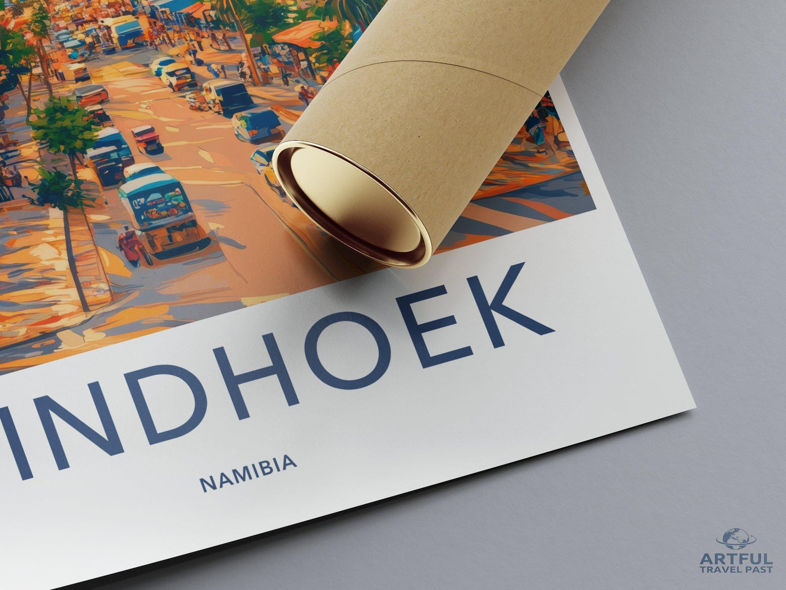 Windhoek Namibia Wall Art, Vibrant Cityscape Poster, African City Print ...