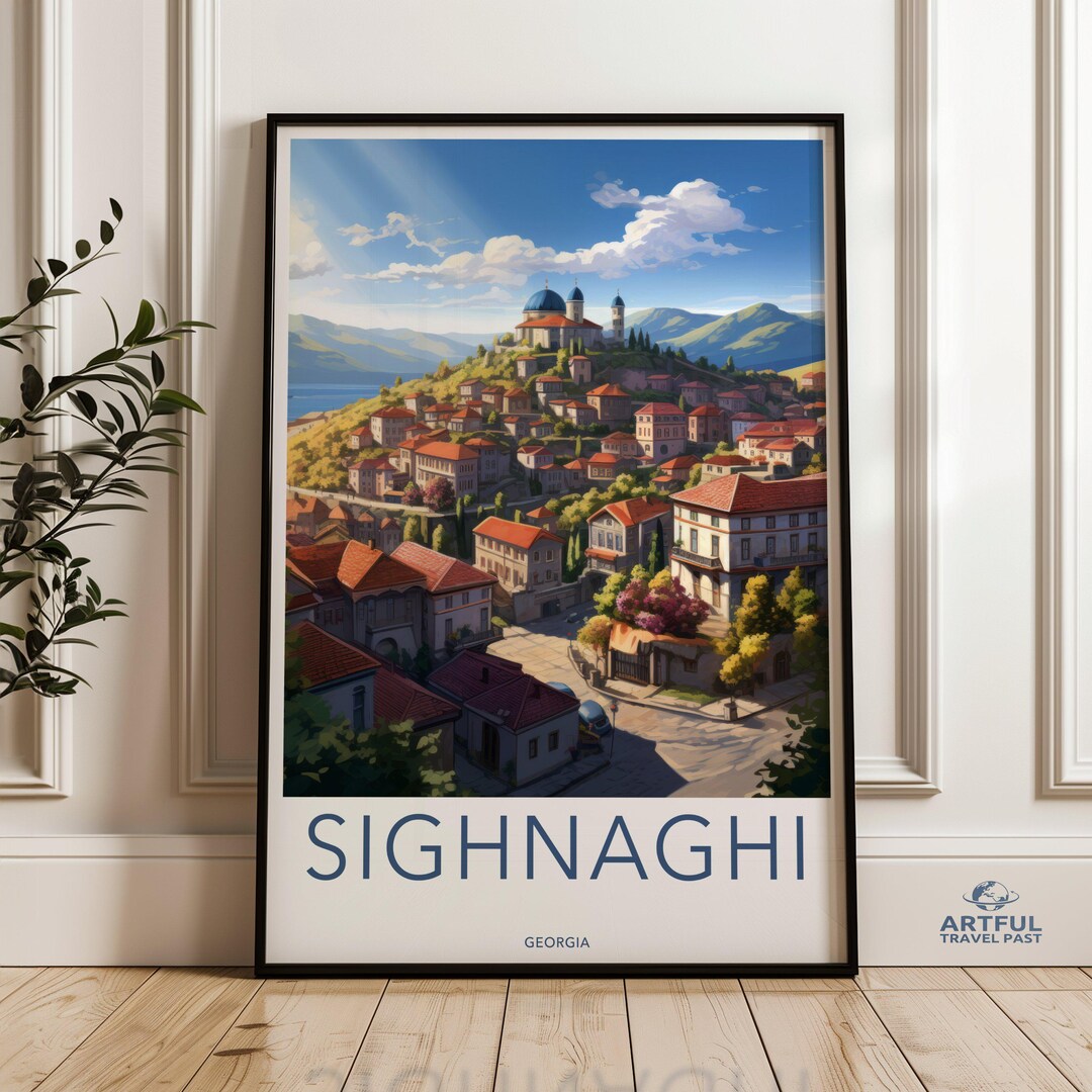 Sighnaghi Georgia Wall Art, Historic Georgian Town Print, Sighnaghi ...