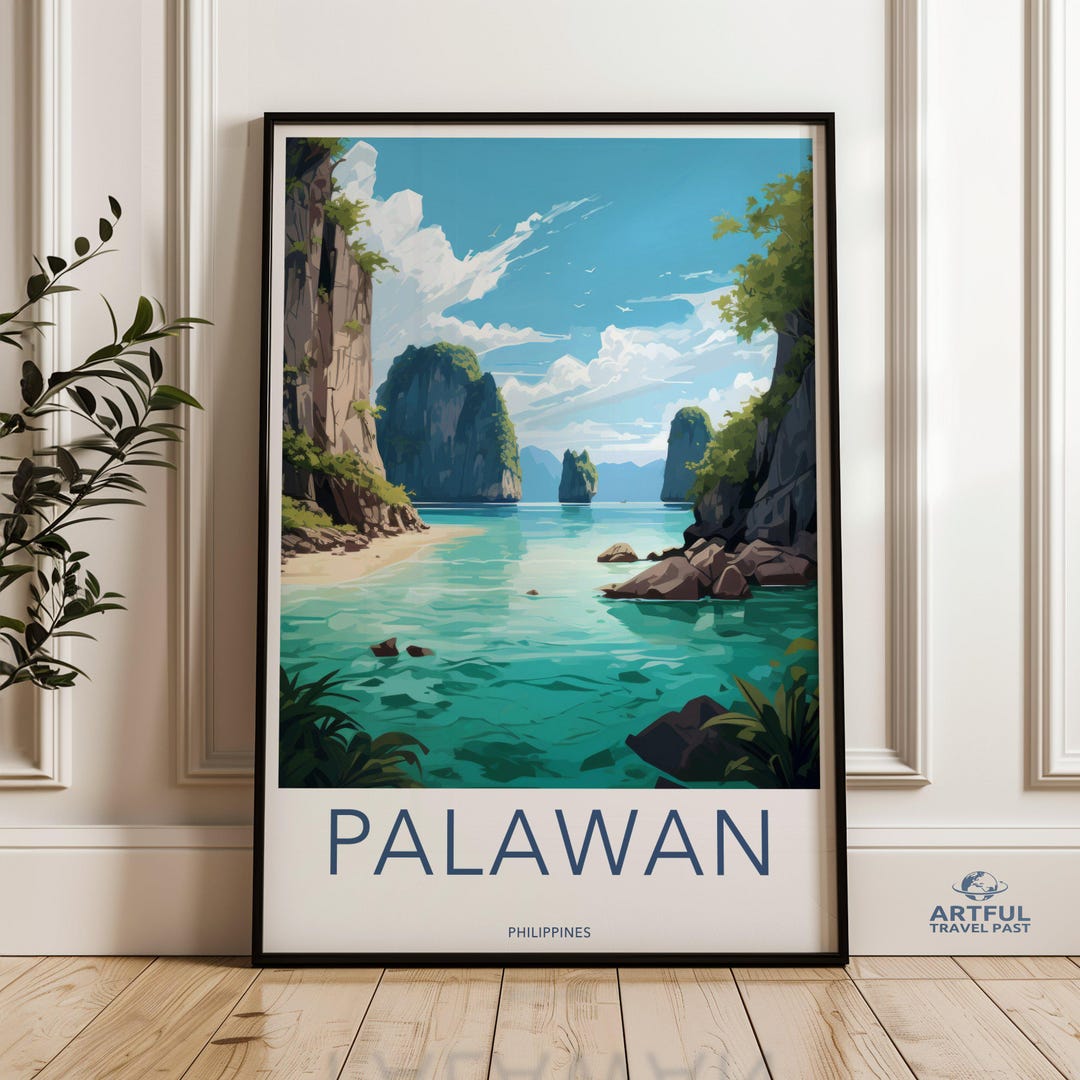 Palawan Wall Art, Philippines Landscape Poster, Coastal Scenic Print ...