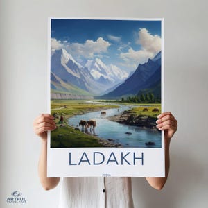 Ladakh Wall Art, Scenic Landscape Poster, Himalayan Mountains Print ...