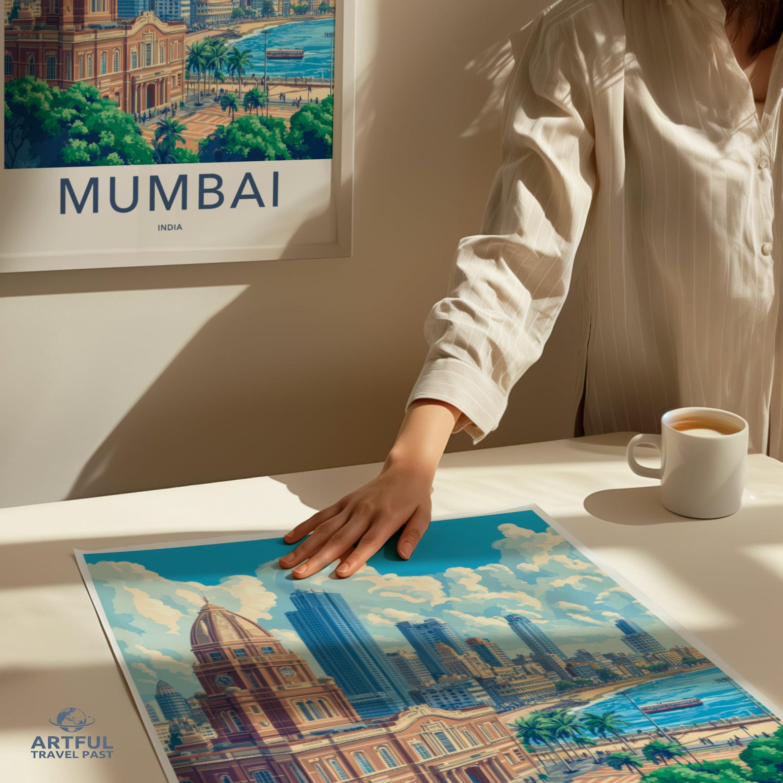 Mumbai Wall Art, Skyline Cityscape Print, Urban Decor, Office Wall ...