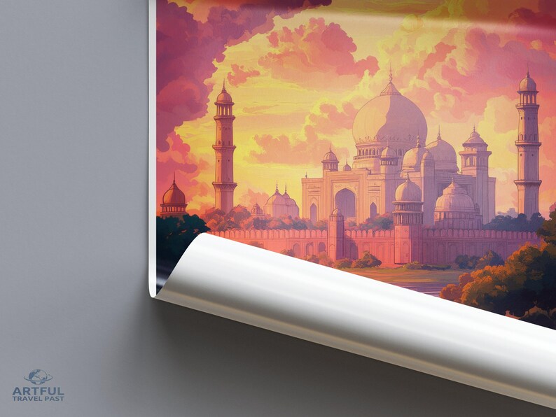 Bhopal India Sunset Wall Art Print, Cityscape Poster, Colorful ...