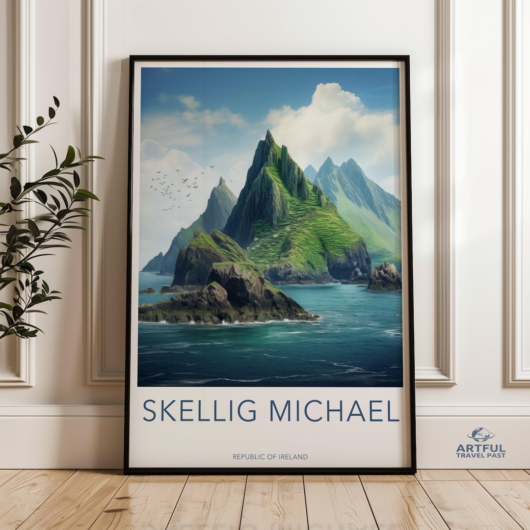 Skellig Michael Wall Art Print, Stunning Ocean View, Historical and ...