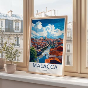 Malacca Malaysia Wall Art, Cityscape Print, Historical Town ...