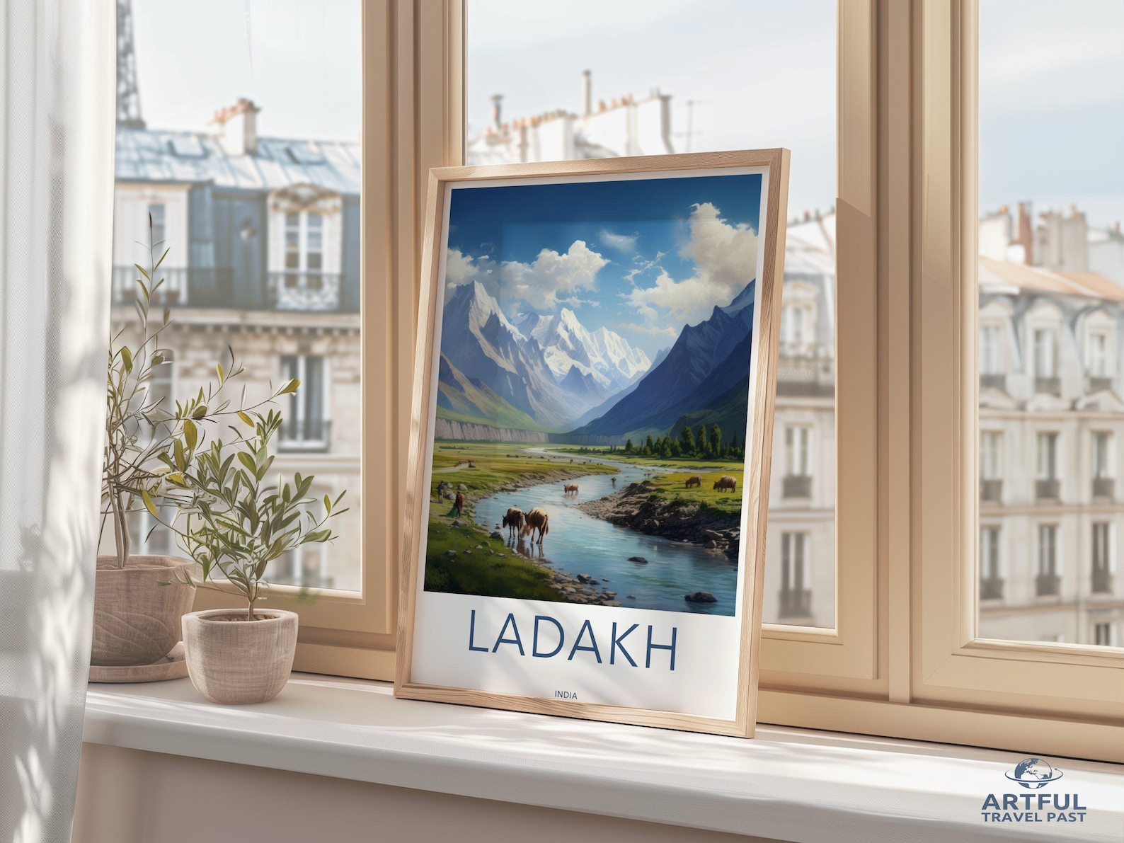 Ladakh Wall Art, Scenic Landscape Poster, Himalayan Mountains Print ...
