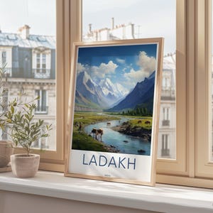 Ladakh Wall Art, Scenic Landscape Poster, Himalayan Mountains Print ...