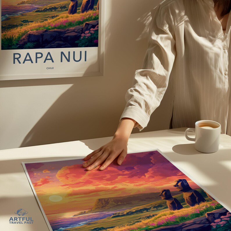 Rapa Nui Wall Art, Easter Island Poster, Stunning Landscape Art Print ...