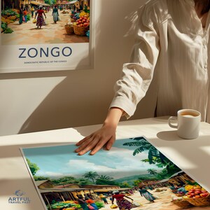Zongo Poster, Democratic Republic of the Congo Wall Art, African Market ...
