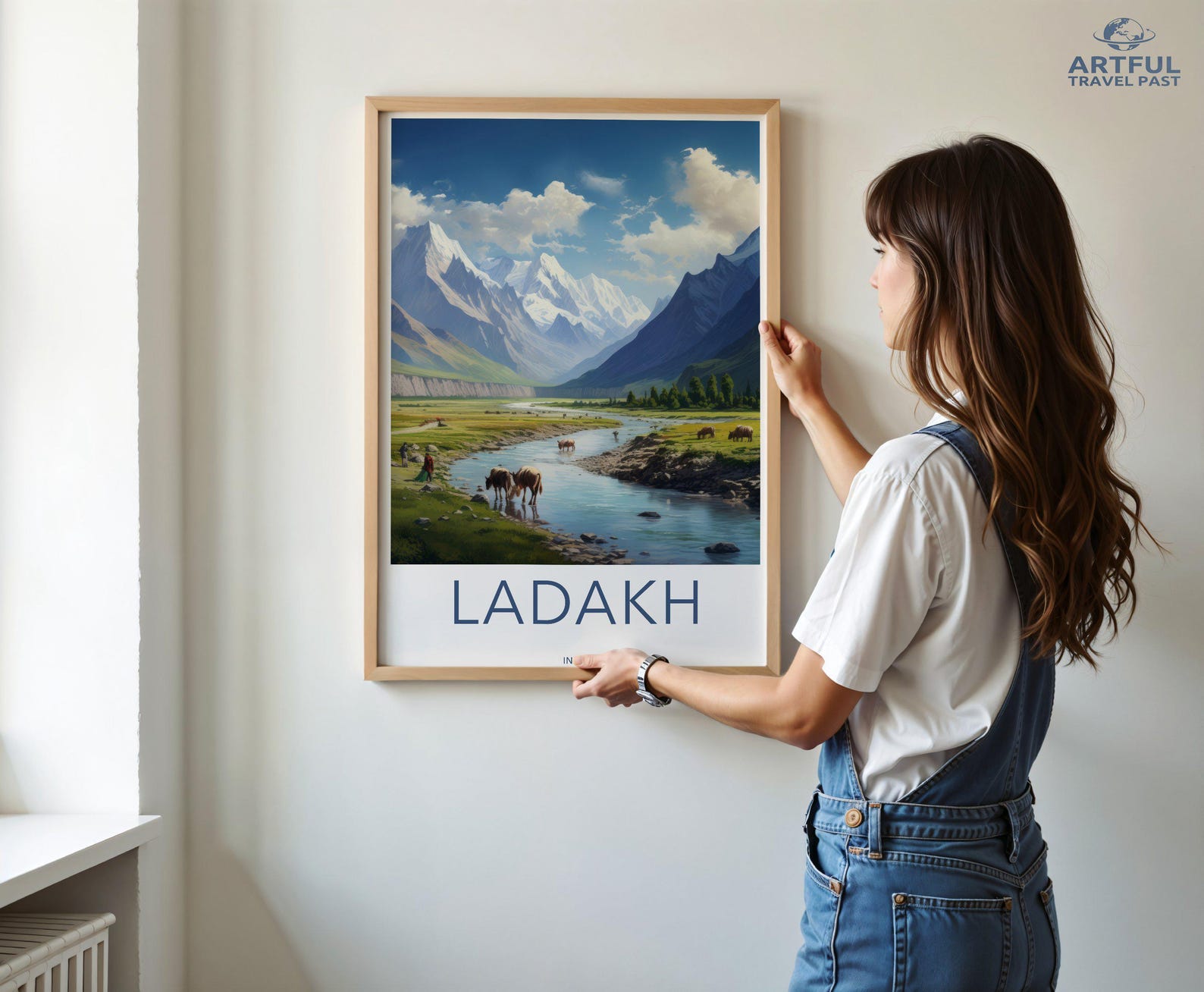 Ladakh Wall Art, Scenic Landscape Poster, Himalayan Mountains Print ...