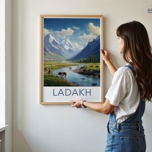 Ladakh Wall Art, Scenic Landscape Poster, Himalayan Mountains Print ...