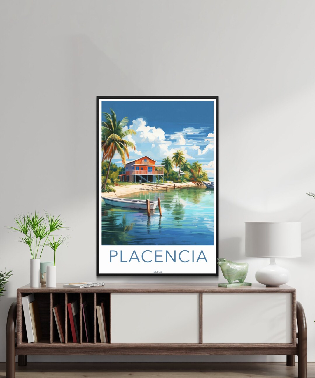 Placencia_belize Wall Art, Placencia Belize Map Print, Belize Gift ...