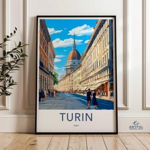 Turin Italy Wall Art, Cityscape Art Print, Italian Architecture, Mole ...