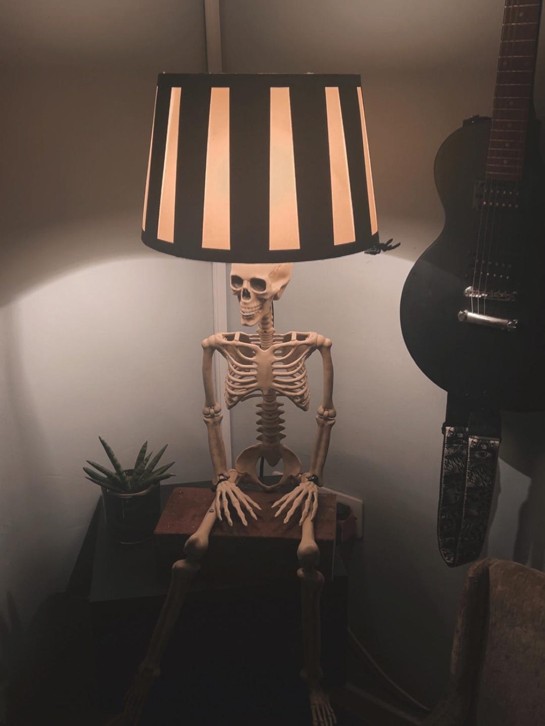 Halloween Skeleton Table Lamp Goth Alternative - Etsy