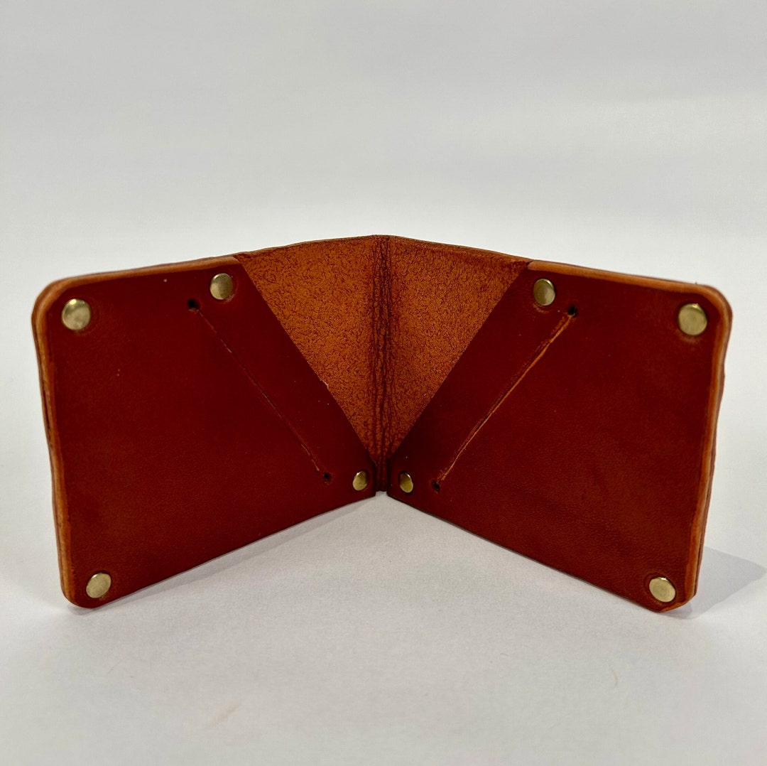 Riveted Leather Wallet - Etsy