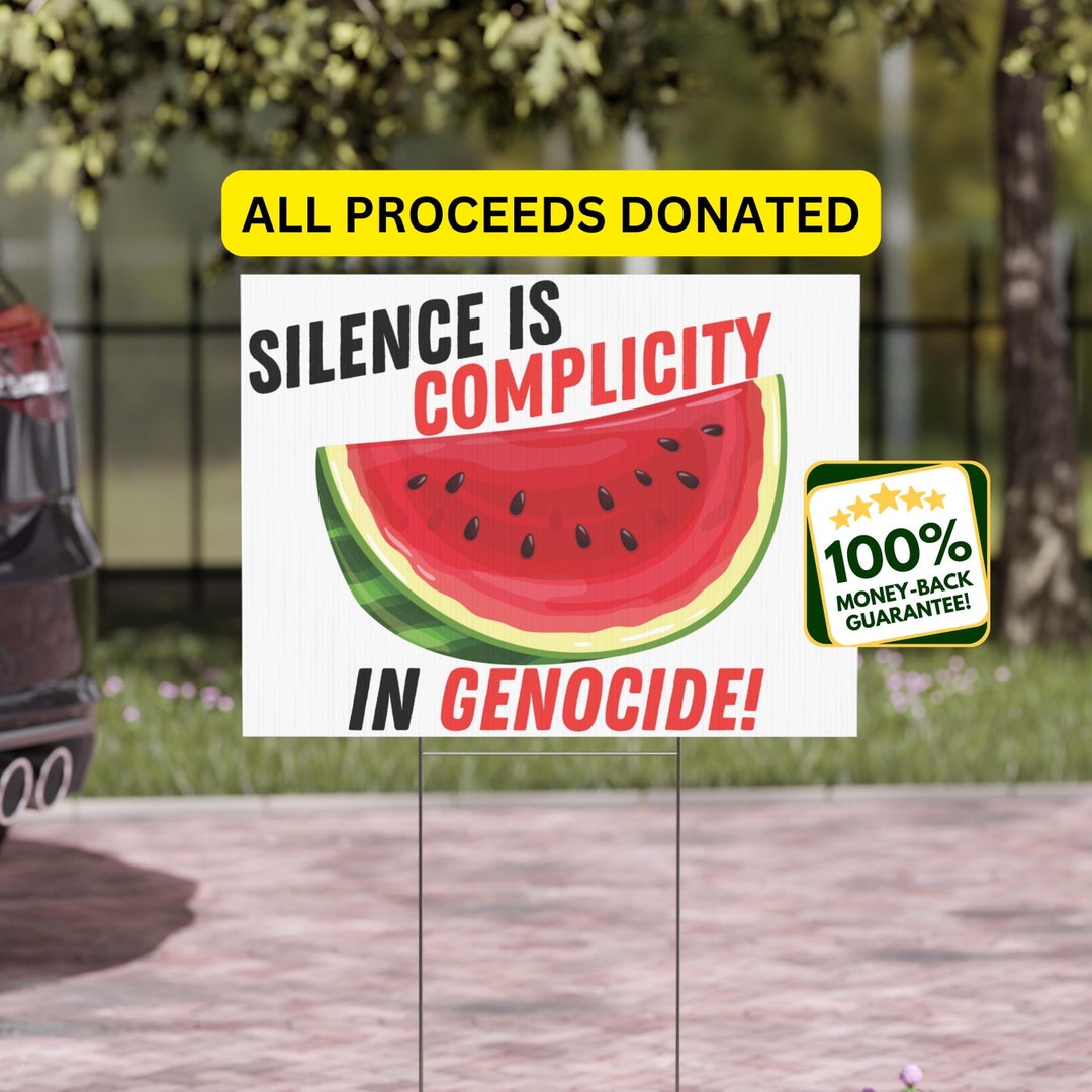 Palestine Lawn Sign, Palestine Watermelon Sign, Free Palestine Protest ...