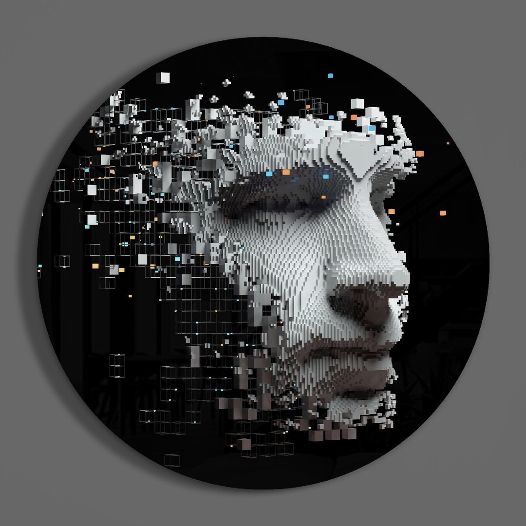 Artificial Intelligence Human Glass Print Wall Art Home Decoration ...