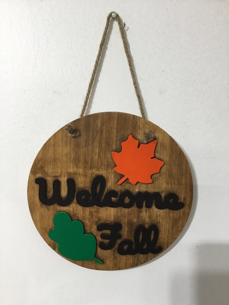 Welcome Fall Wood Sign - Etsy