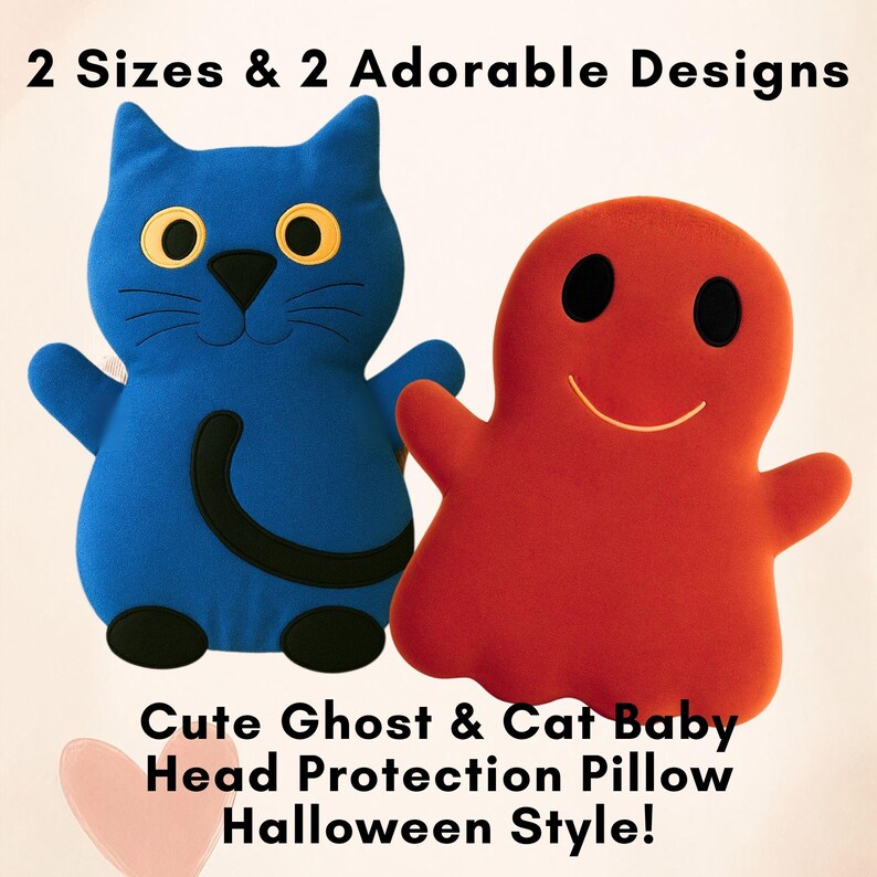 Cute Ghost and Cheeky Cat Baby Head Protection Pillow. Beginner ...