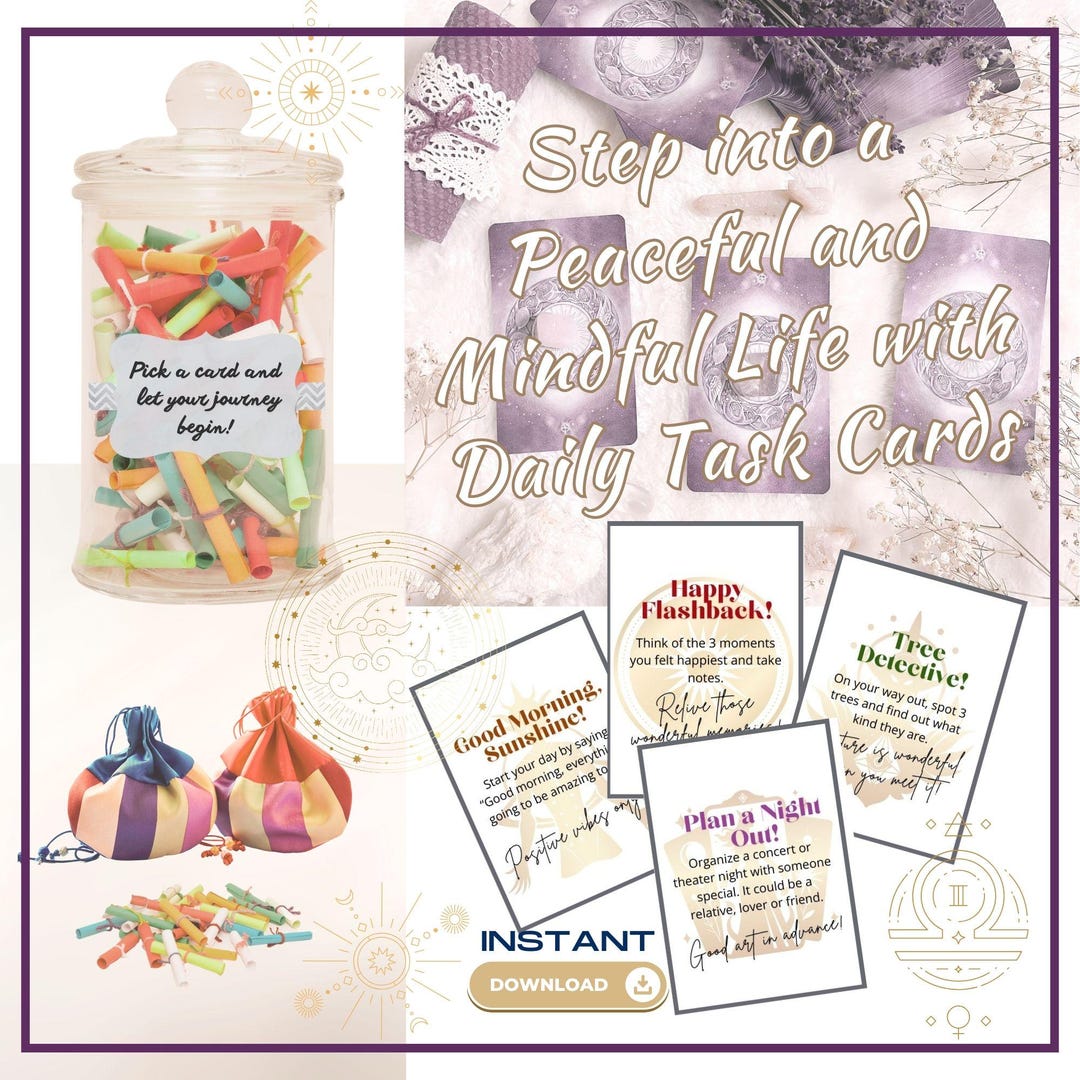 31 Printable Positive Affirmation, Self Care Cards for Positive Mindset ...