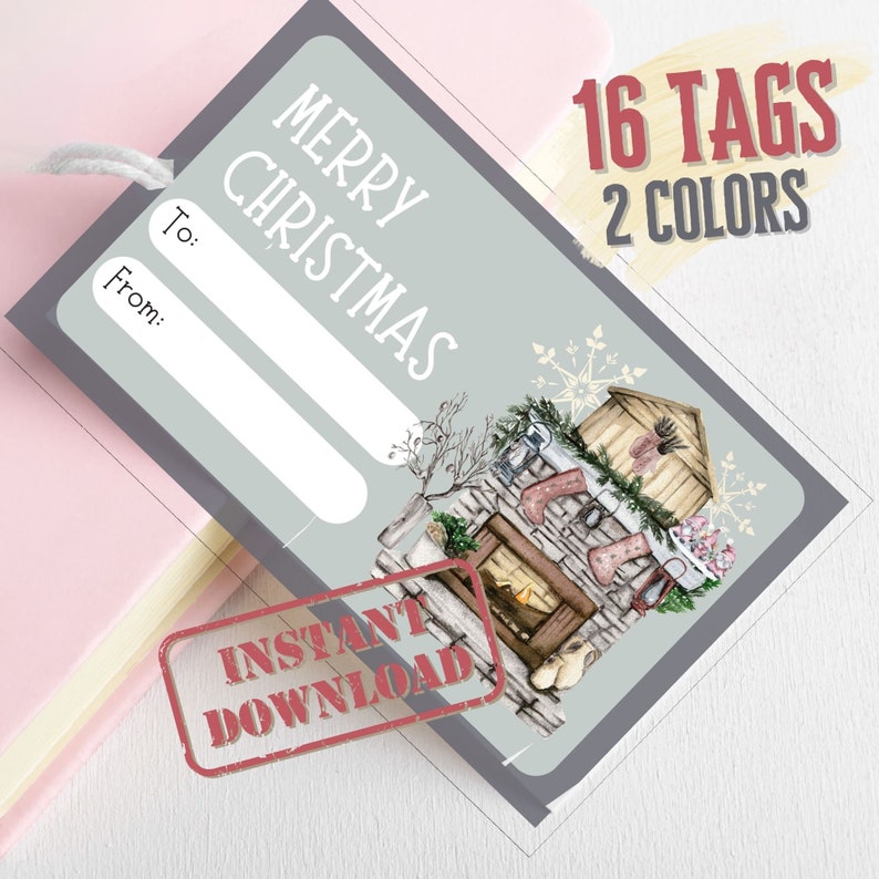 Printable Christmas Gift Tag, Cute Christmas Gift Tag, Merry Christmas ...