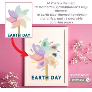 42 Spring Handprint Coloring Bundle, Easter, Mother’s Day Earth Day ...