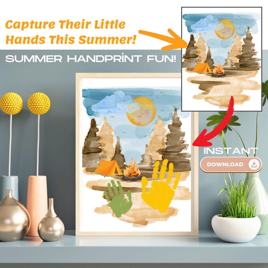 Summer Handprint Art Craft Pack: Beach & Ocean Theme (digital Download ...