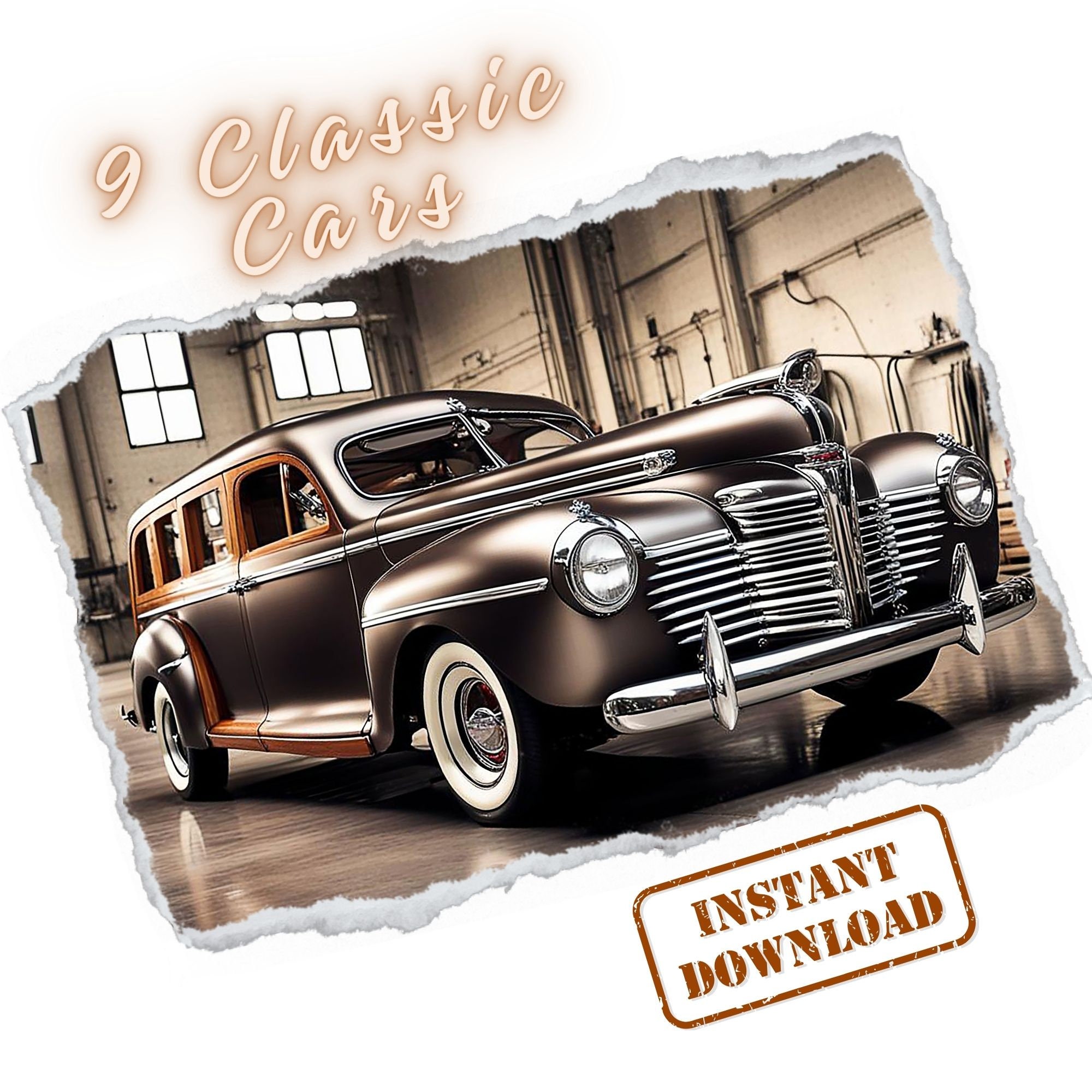 Vintage Car Poster Set: Classic Automotive Wall Art (digital Download ...