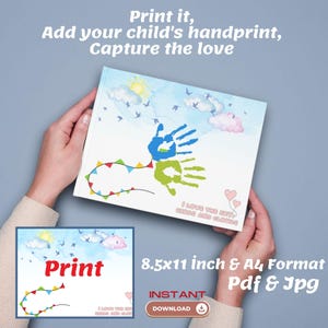 Kids Handprint Art Craft Bundle: Keepsake Printable (PDF & JPG) Fun ...