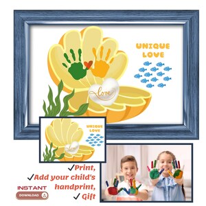 Kids Handprint Art Craft Bundle: Keepsake Printable (PDF & JPG) Fun ...