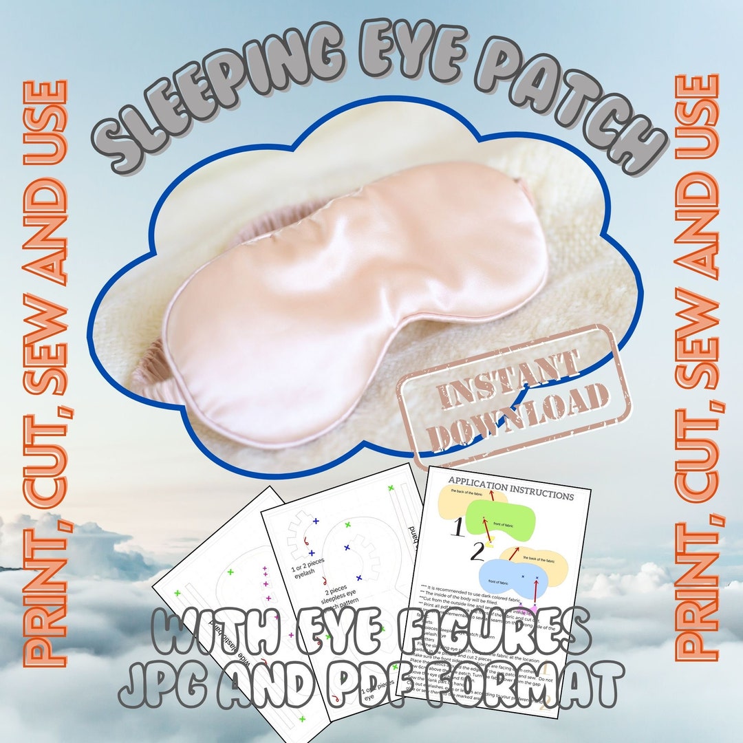Pdf Sleeping Eye Patch Sewing Patterns for Women, Easy Felt Pattern ...