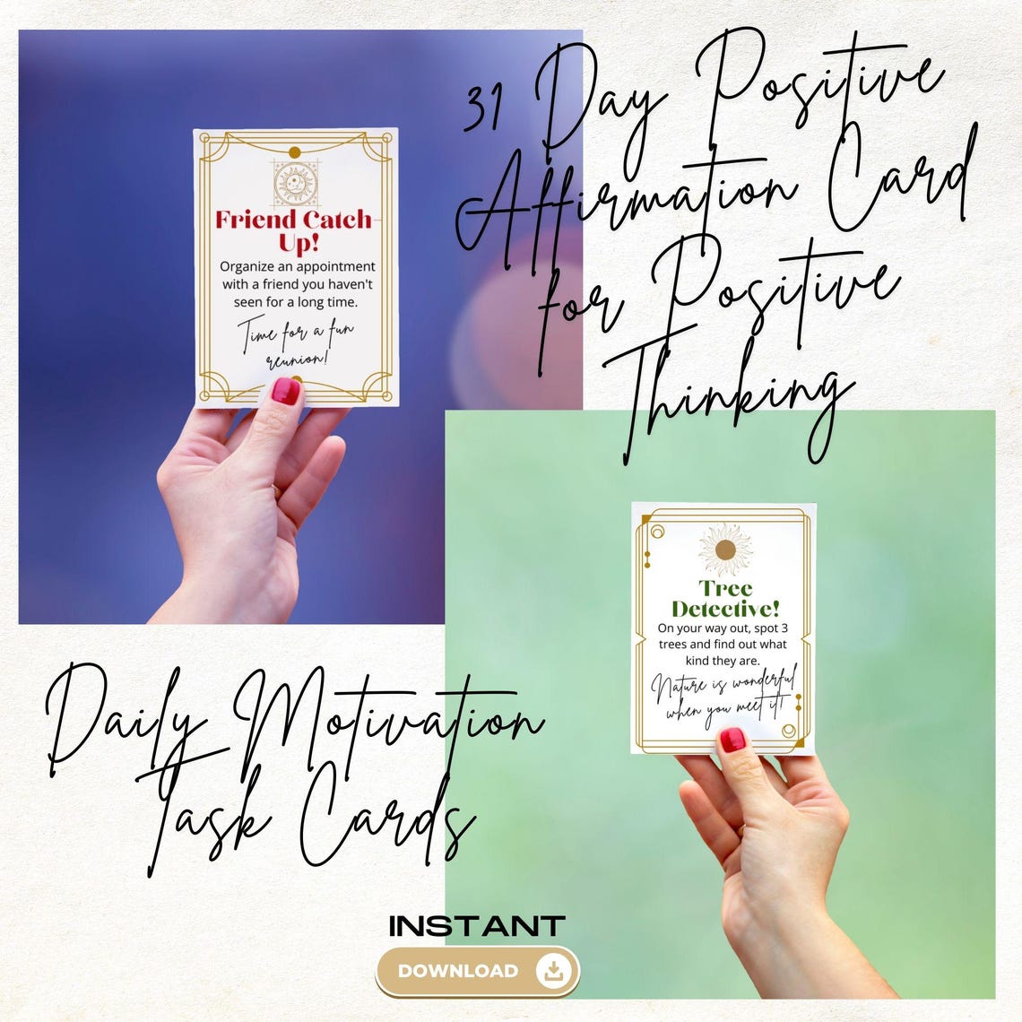 Printable Affirmation Cards: Daily Self-care & Positive Mindset ...
