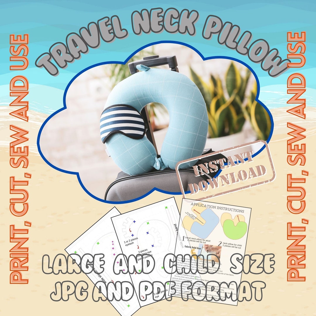Pdf Travel Neck Pillow Sewing Pattern, Easy Sewing Pattern, Child Baby ...