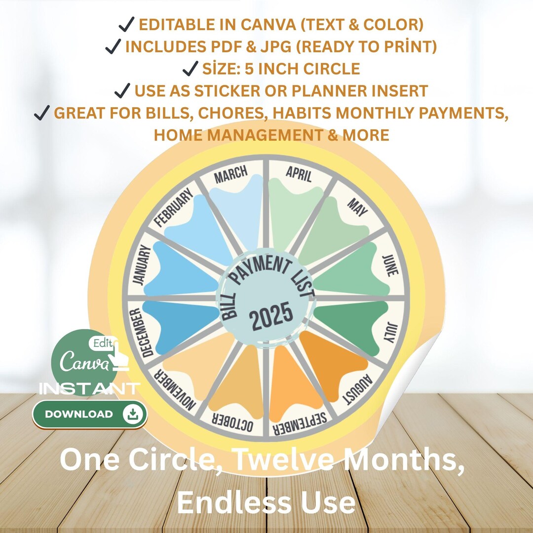 Editable Checklist Annual Bill Expense Tracker Yearly to Do List ...
