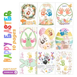 42 Spring Handprint Coloring Bundle, Easter, Mother’s Day Earth Day ...