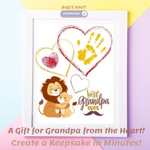 Father’s Day Grandpa Gift Kids Handprint Craft Pack 22 Pcs, Preschool ...