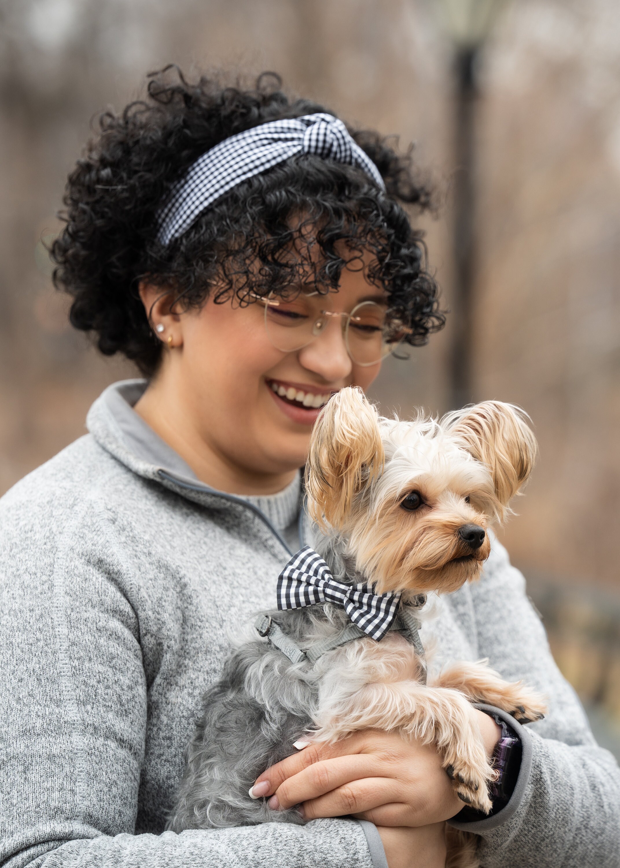 Full Set: Matching Dog and Cat Bandana, Bowtie, Owner Knot Headband and ...
