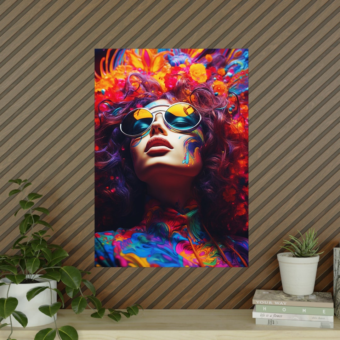 Cool Girl Poster in 4 Sizes, Poster Art, Wall Art, Wall Art, Art Print ...